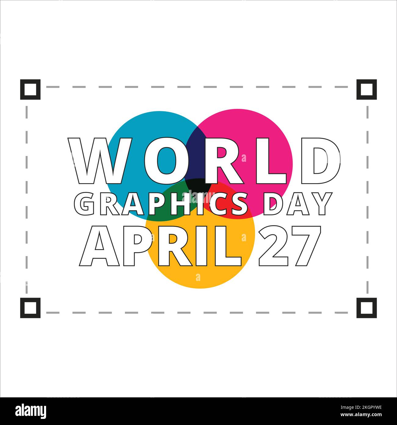 April 27 World Graphics Day simple Text effect with white shade in a ...