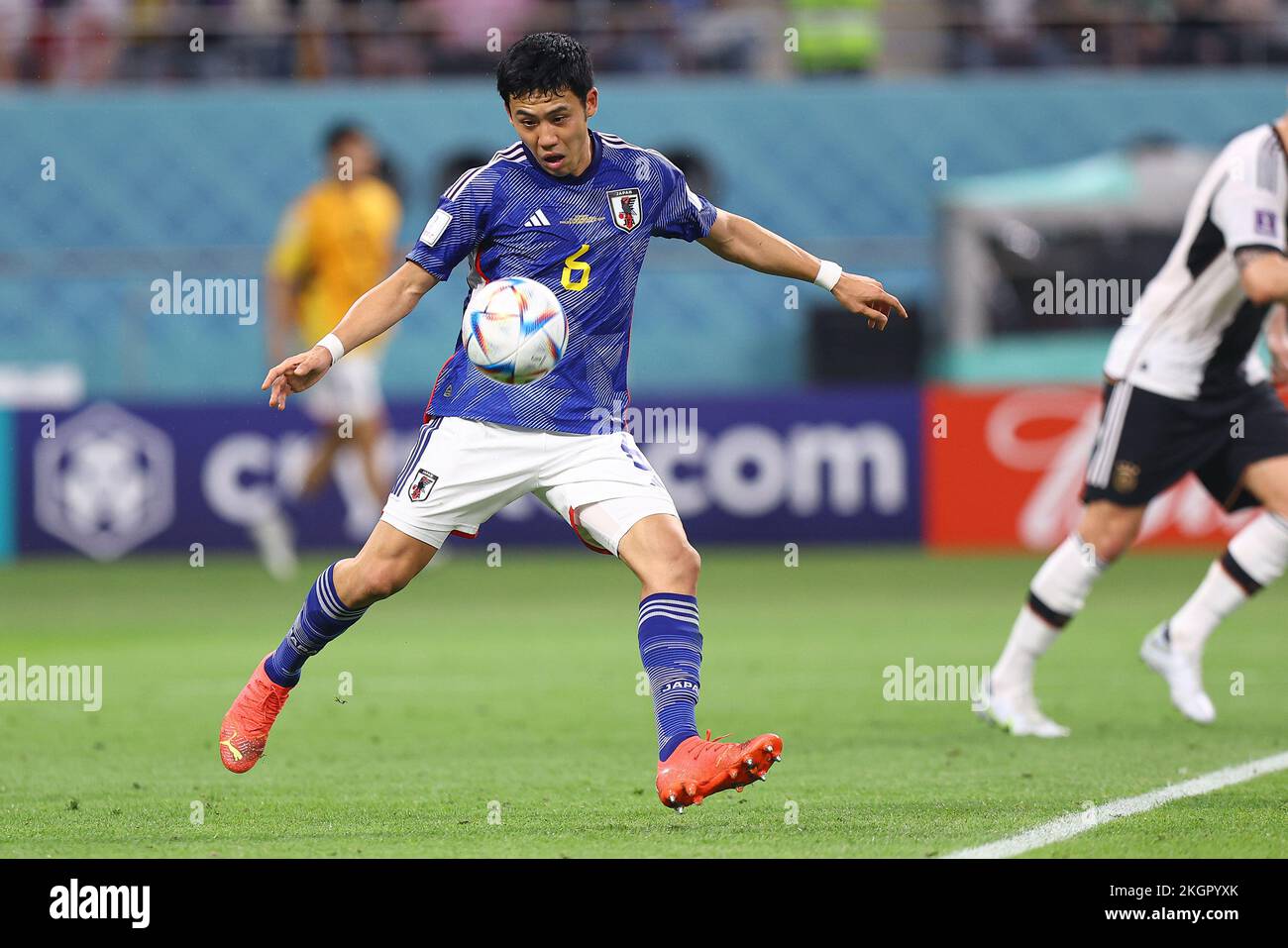 Wataru Endo during the FIFA World Cup Qatar 2022 Group E match between ...