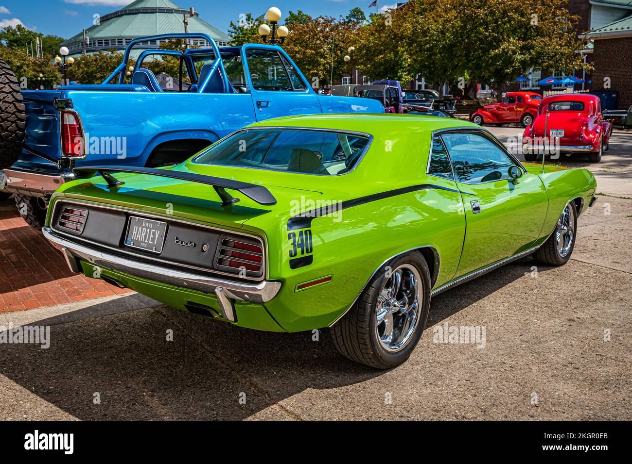 Des Moines, IA - July 03, 2022: High perspective rear corner view of a ...