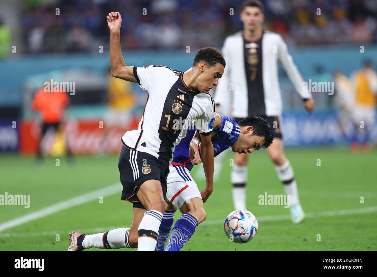 Jamal Musiala during the FIFA World Cup Qatar 2022 Group E match ...