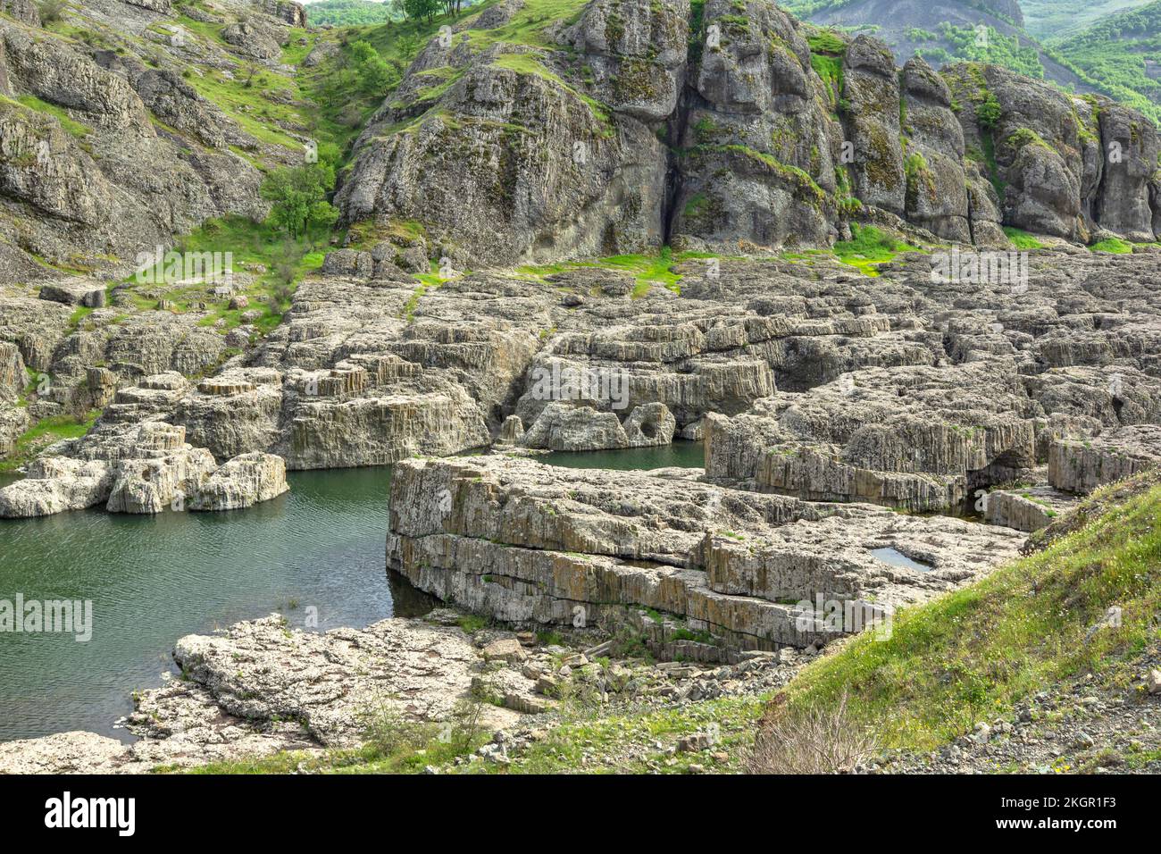 Sheytan Dere (Shaitan River) Canyon under the dam of Studen Kladenets ...