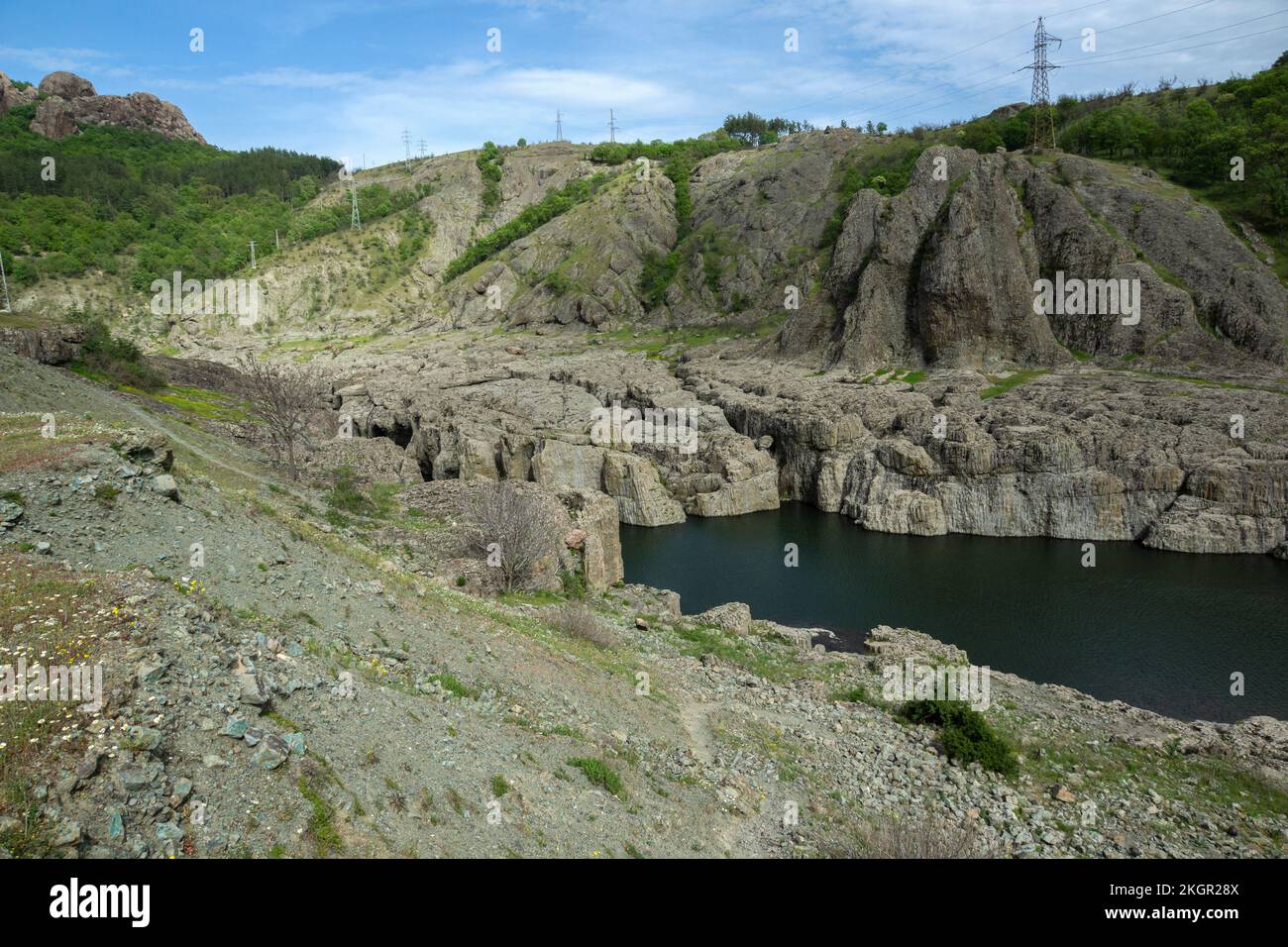 Sheytan Dere (Shaitan River) Canyon under the dam of Studen Kladenets ...