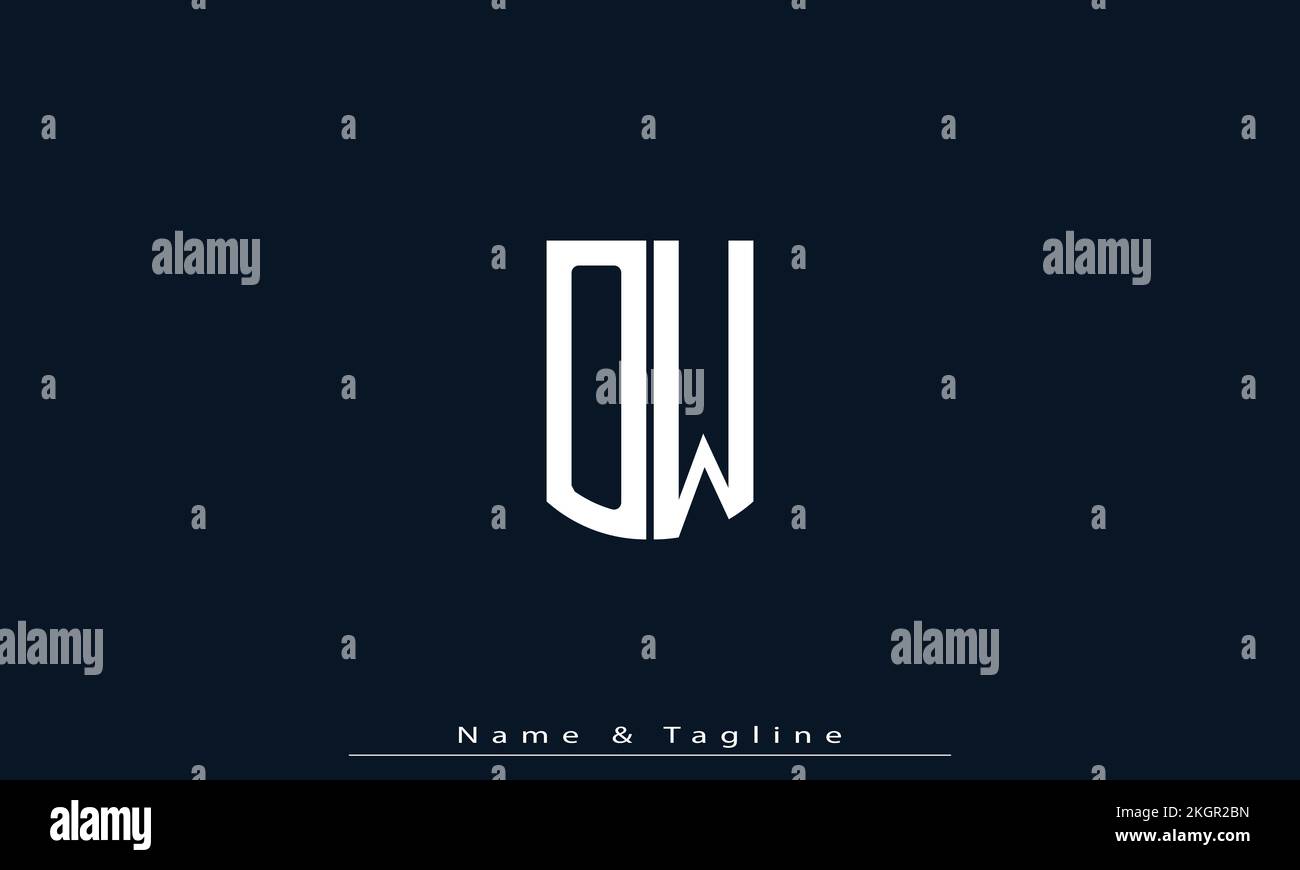 Alphabet letters Initials Monogram logo OW , WO Stock Vector Image ...