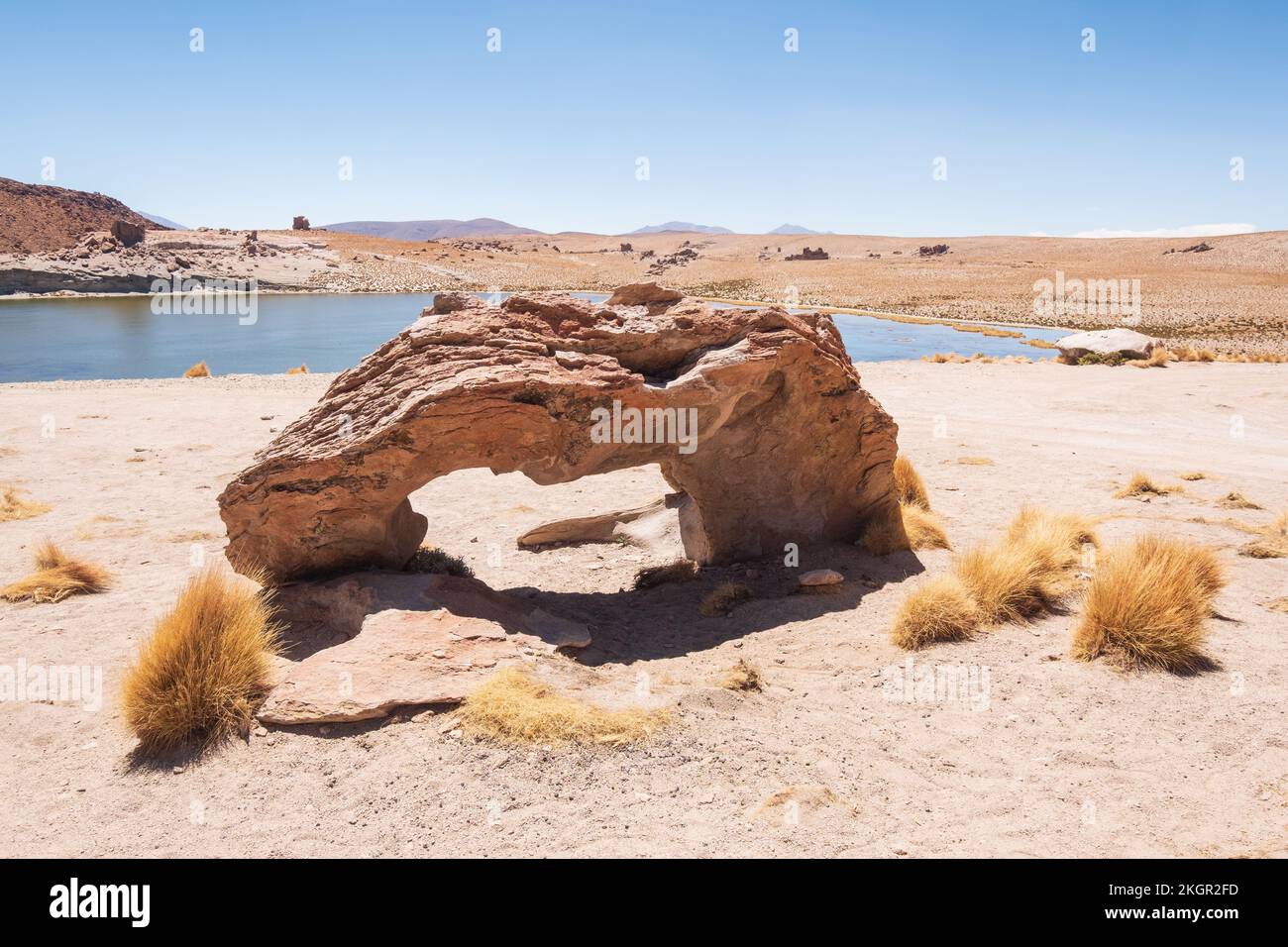 Laguna Negra (Black Lagoon or Lake) in Nor Lipez Province, Potosi ...