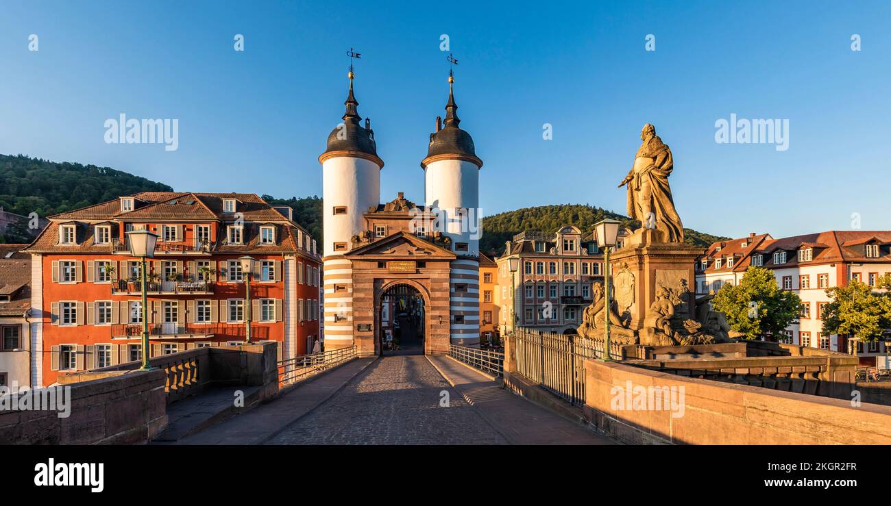 Germany, Baden-Wurttemberg, Heidelberg, Panoramic view of Karl Theodor ...