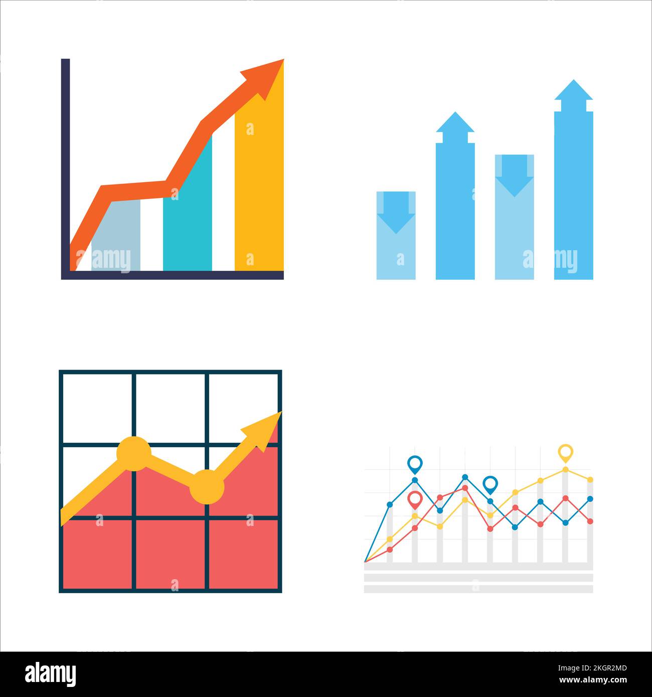 Infographic element design for business or presentation in a white ...