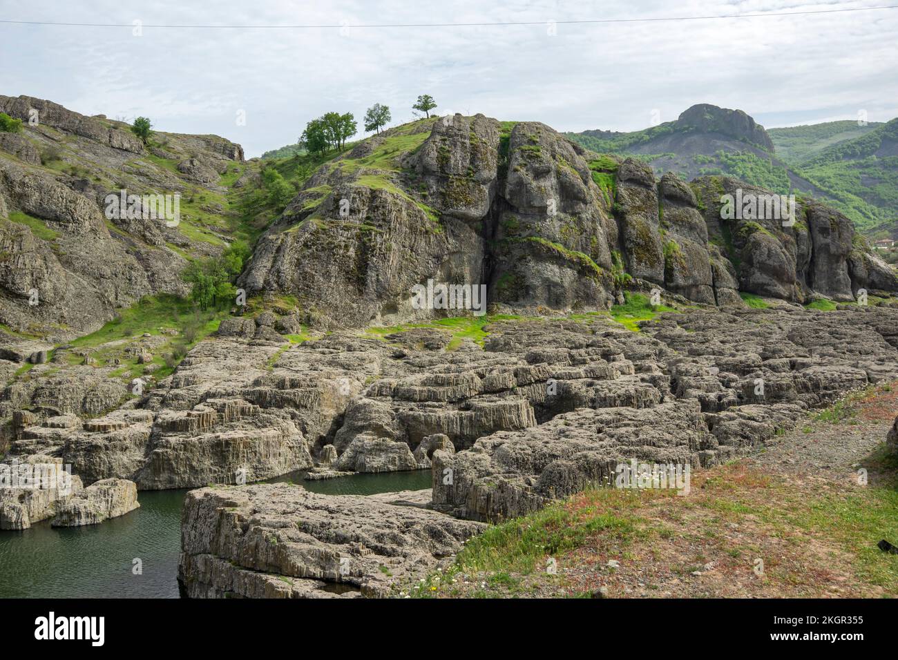 Sheytan Dere (Shaitan River) Canyon under the dam of Studen Kladenets ...