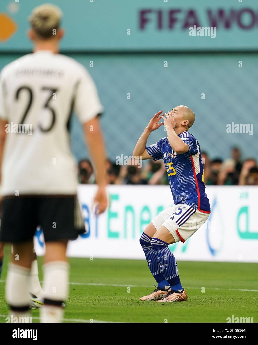 Doha, Qatar. 23rd Nov, 2022. DOHA, QATAR - NOVEMBER 23: Player of Japan ...