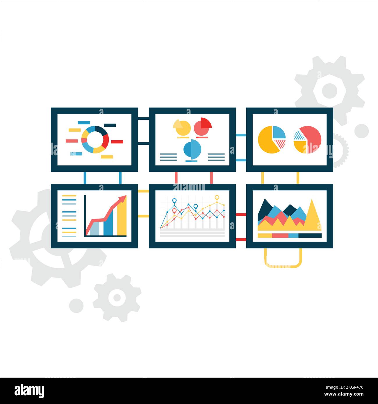 Infographic element design for business or presentation in a white ...