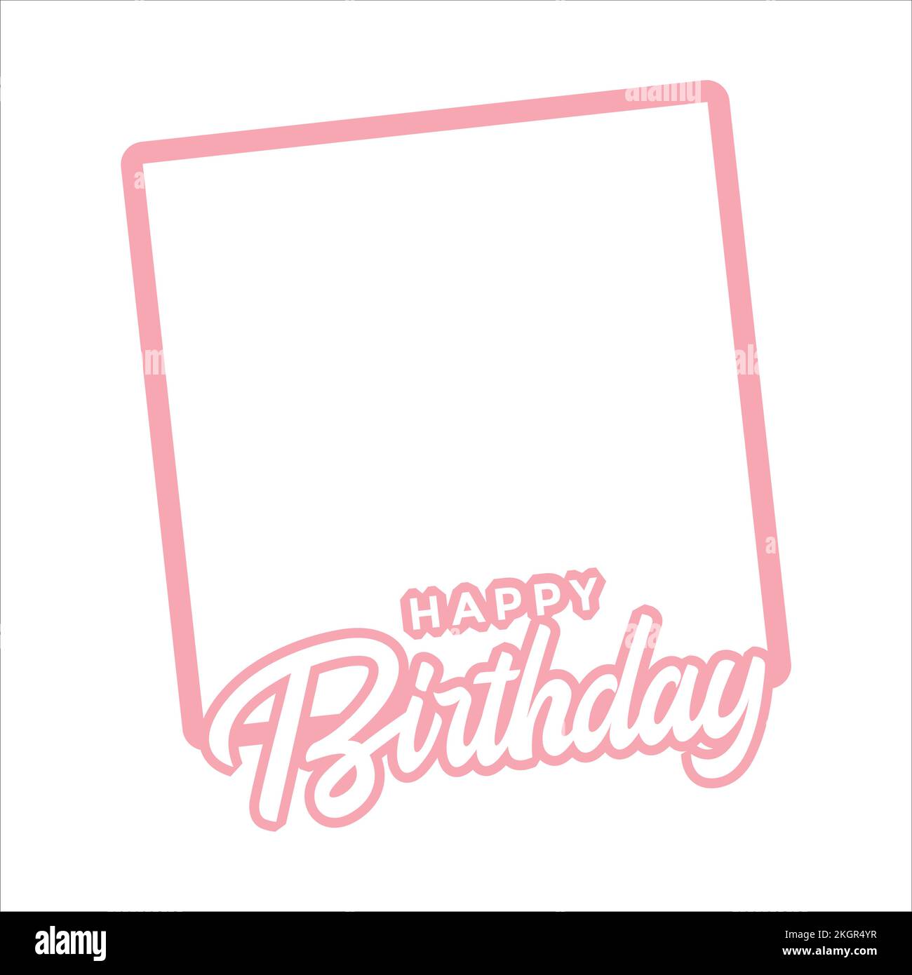 Happy Birthday Pink frame, Happiness, Happy Birthday Text Effect ...
