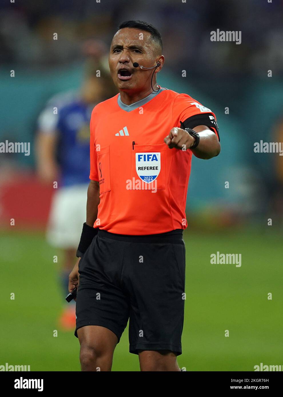 Referee Ivan Cisneros during the FIFA World Cup Group E match at the ...