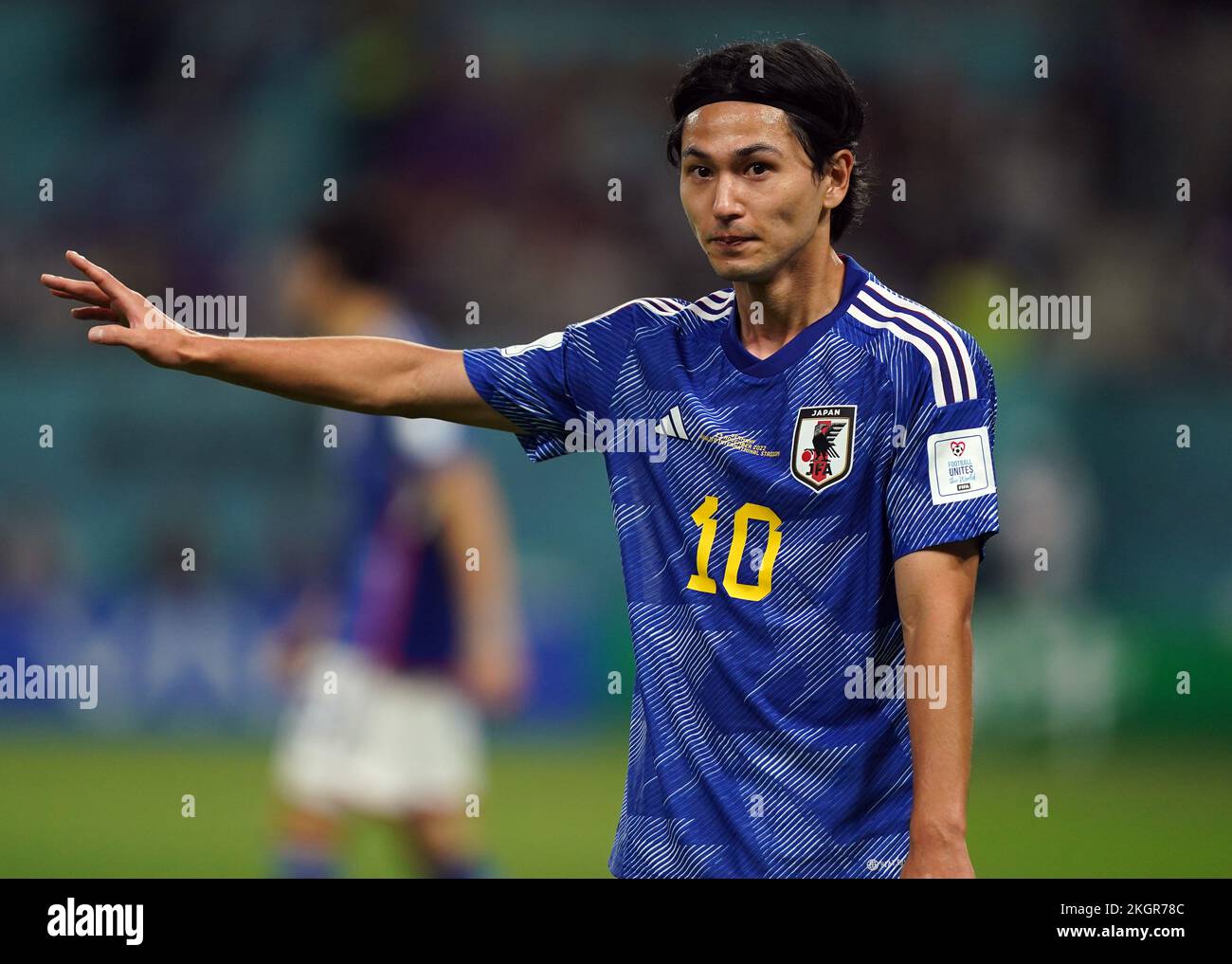 Japan's Takumi Minamino during the FIFA World Cup Group E match at the ...