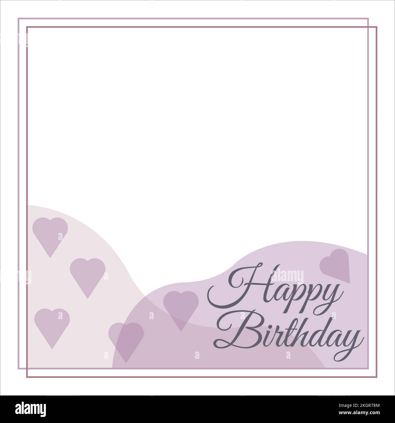 Happy Birthday Purple Photo frame, Happiness, Happy Birthday Text ...