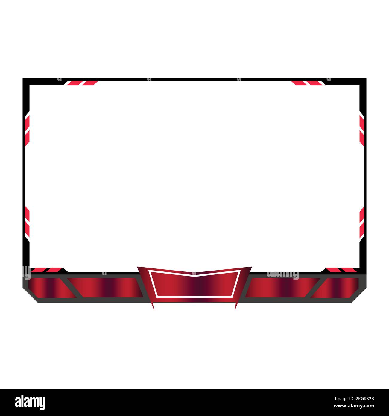 Gaming Overlay vector illustration for gamers, Red shade Gaming Overlay ...