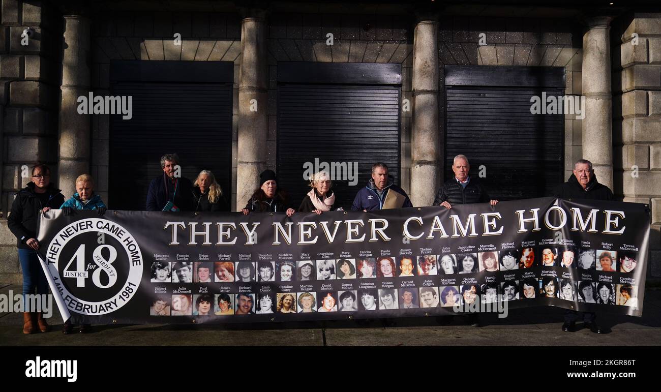 Family members of victims of the stardust tragedy along with supporters ...
