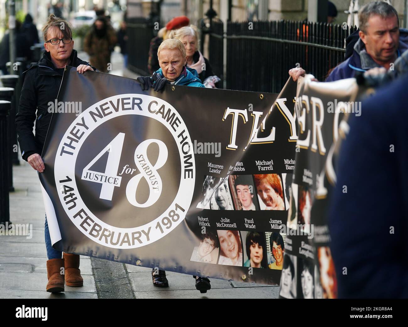 Family members of victims of the stardust tragedy along with supporters ...