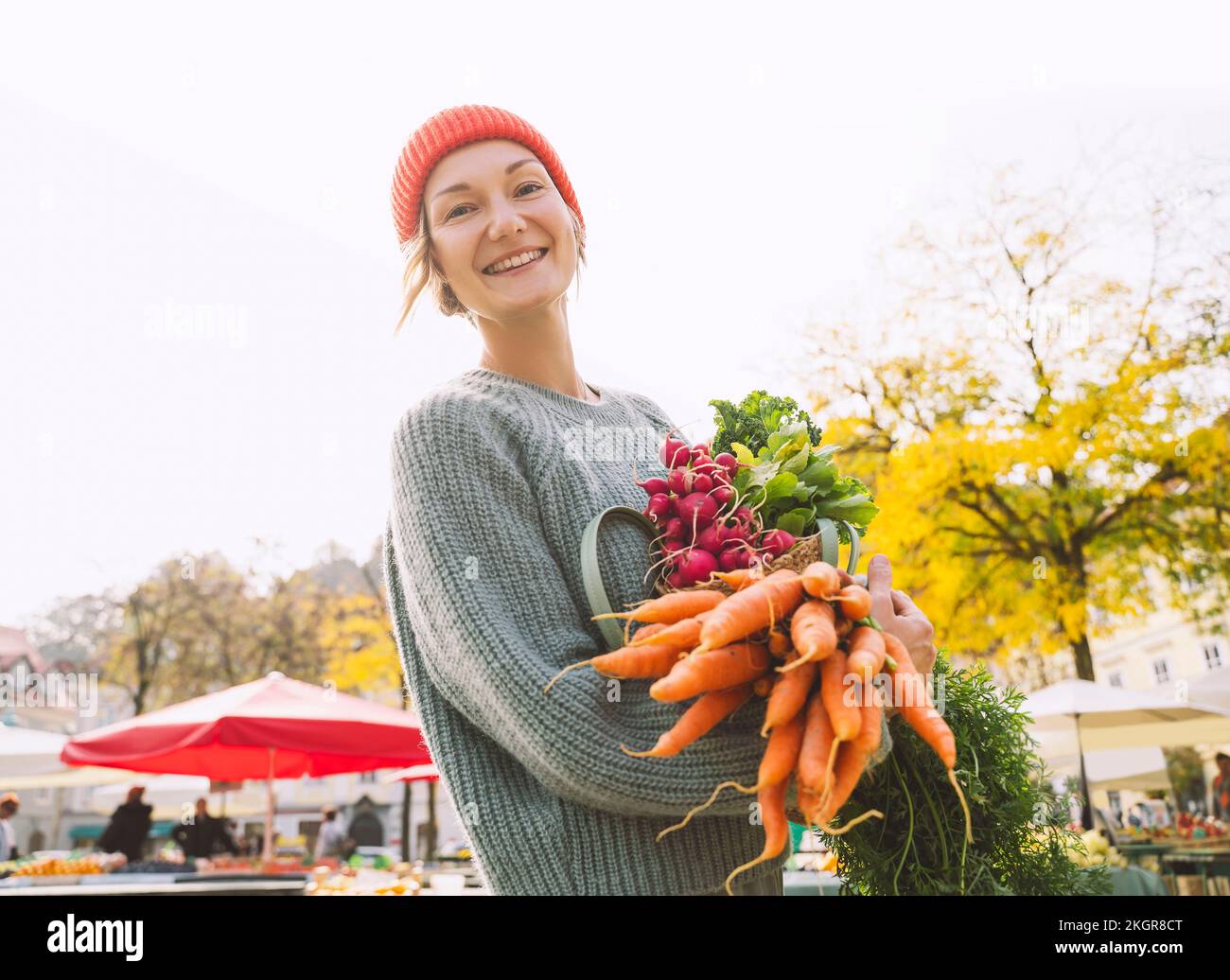 Happy organic hi-res stock photography and images - Alamy