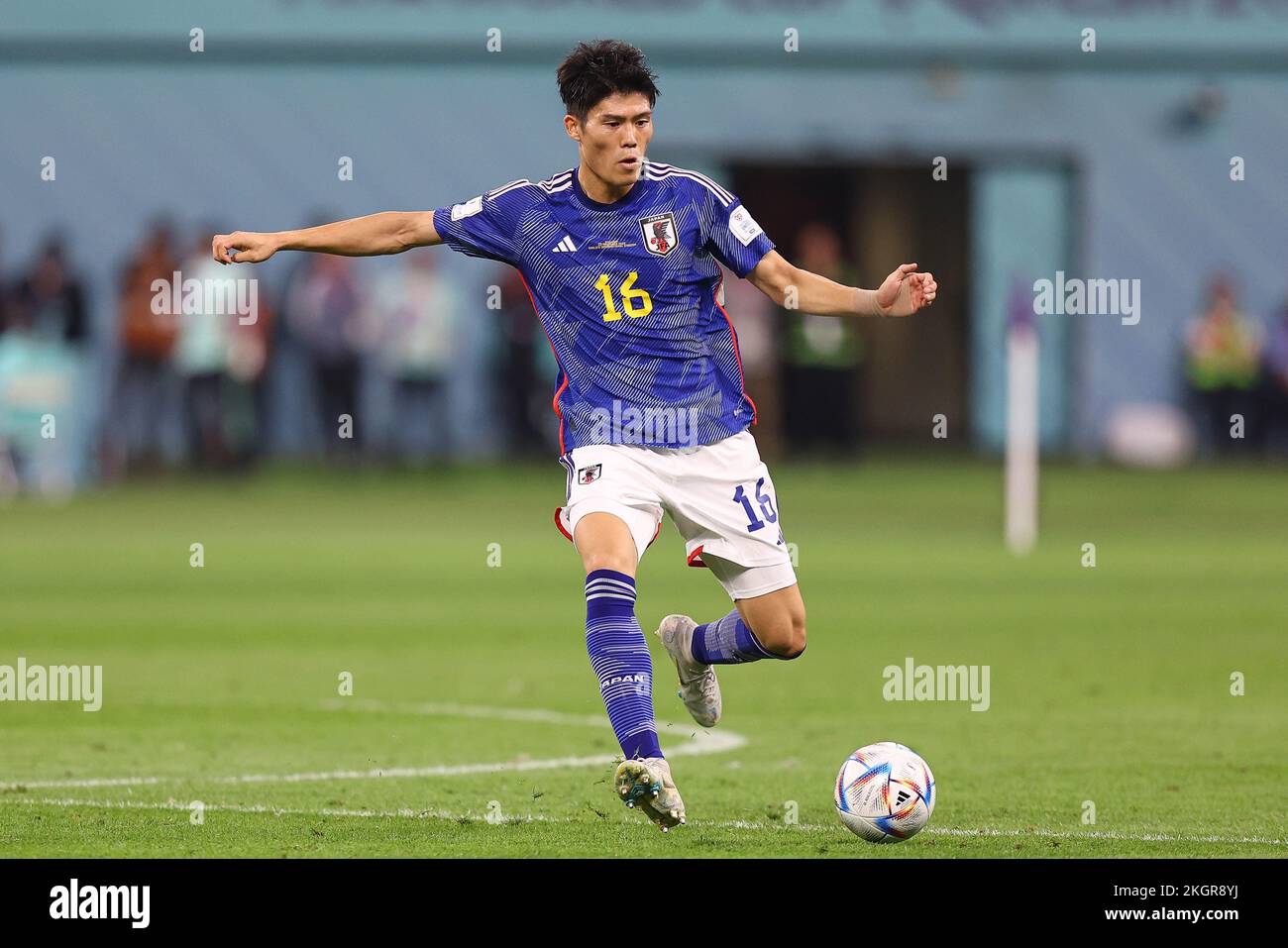 Takehiro Tomiyasu during the FIFA World Cup Qatar 2022 Group E match ...