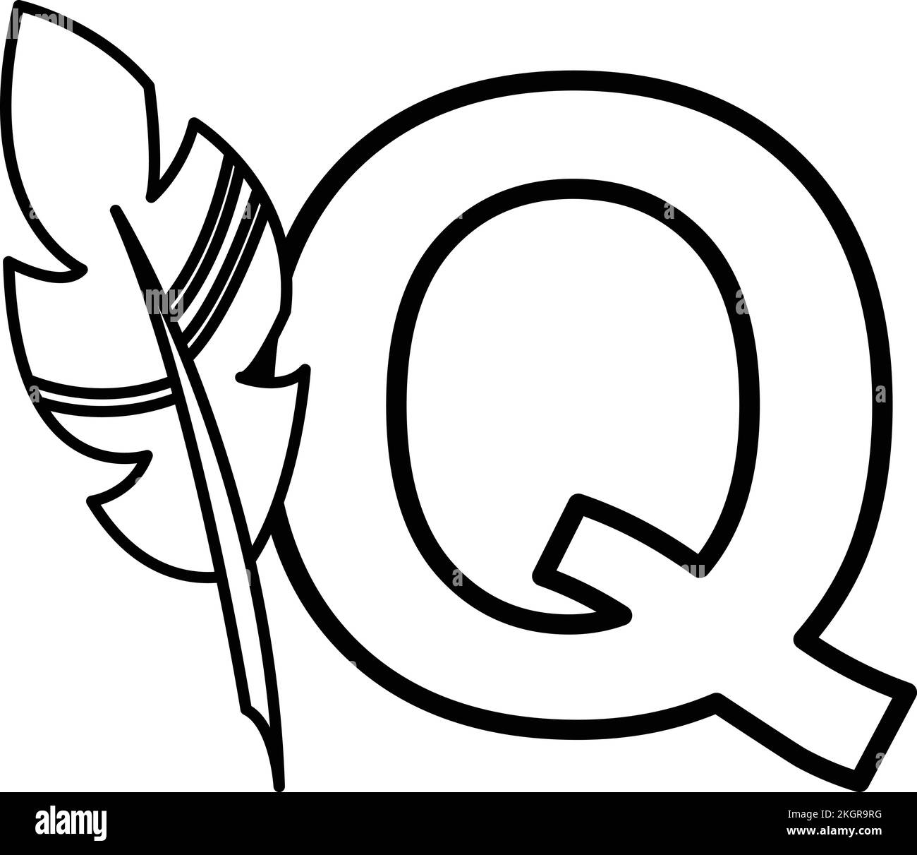 Letter q drawing Black and White Stock Photos & Images - Alamy