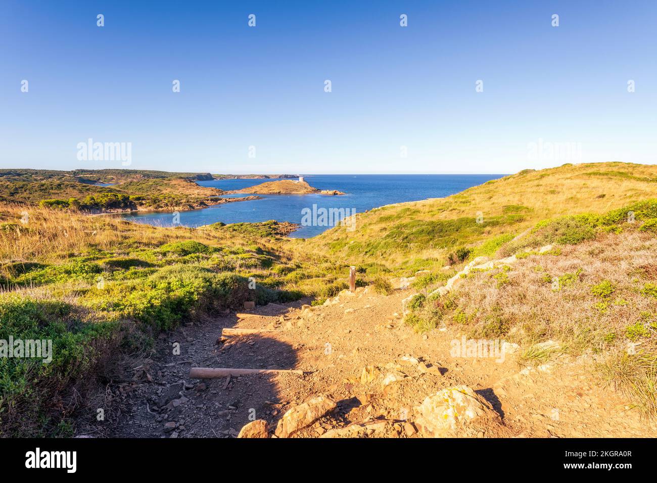 Spain, Balearic Islands, Menorca, Coastal landscape of Cami de Cavalls ...
