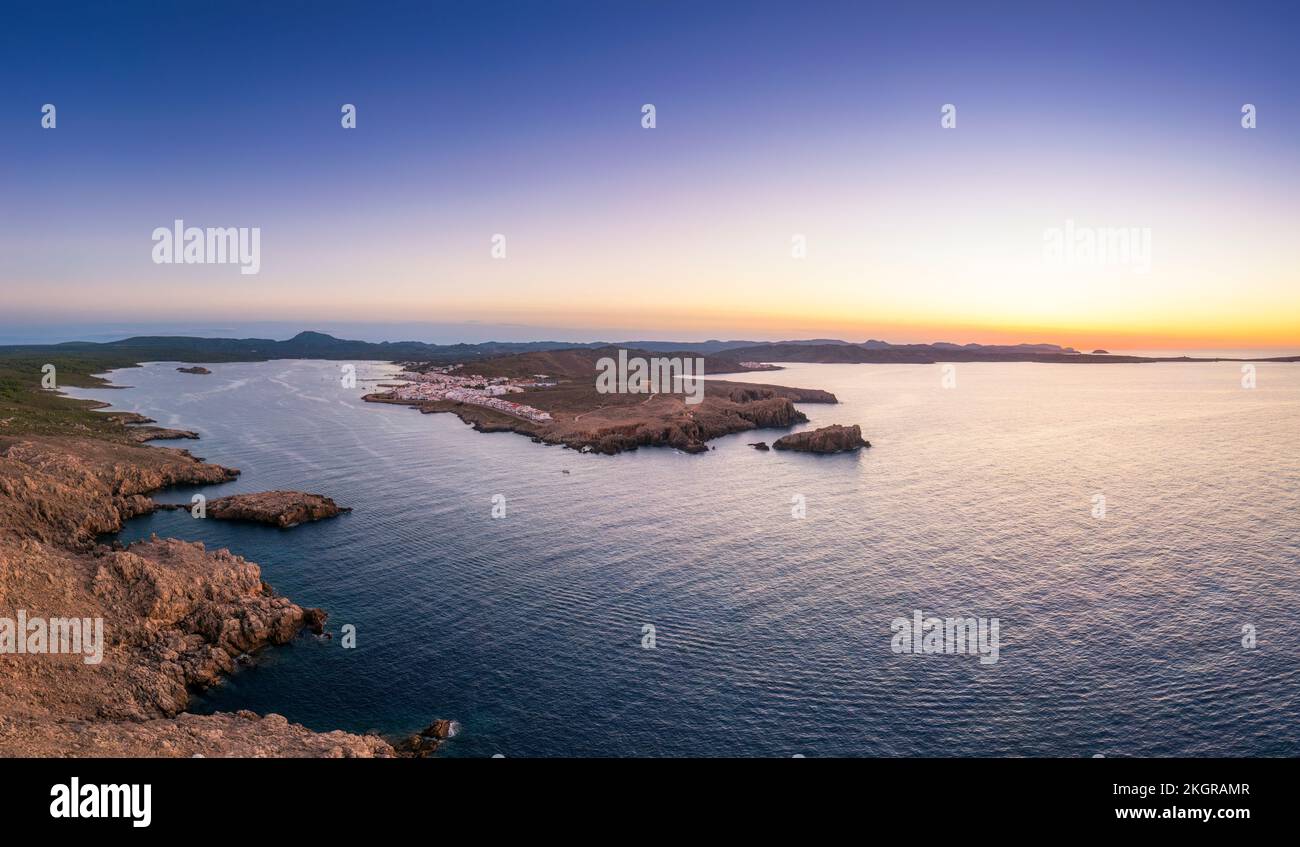 Aerial view coastal town sunset hi-res stock photography and images - Alamy