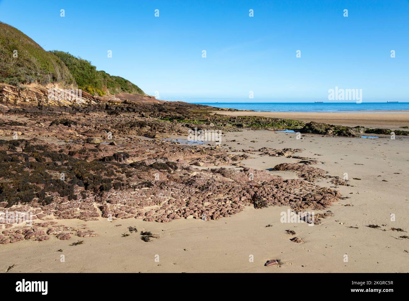 Traeth Lligwy beach near Moelfre on the east coast of Anglesey, North ...