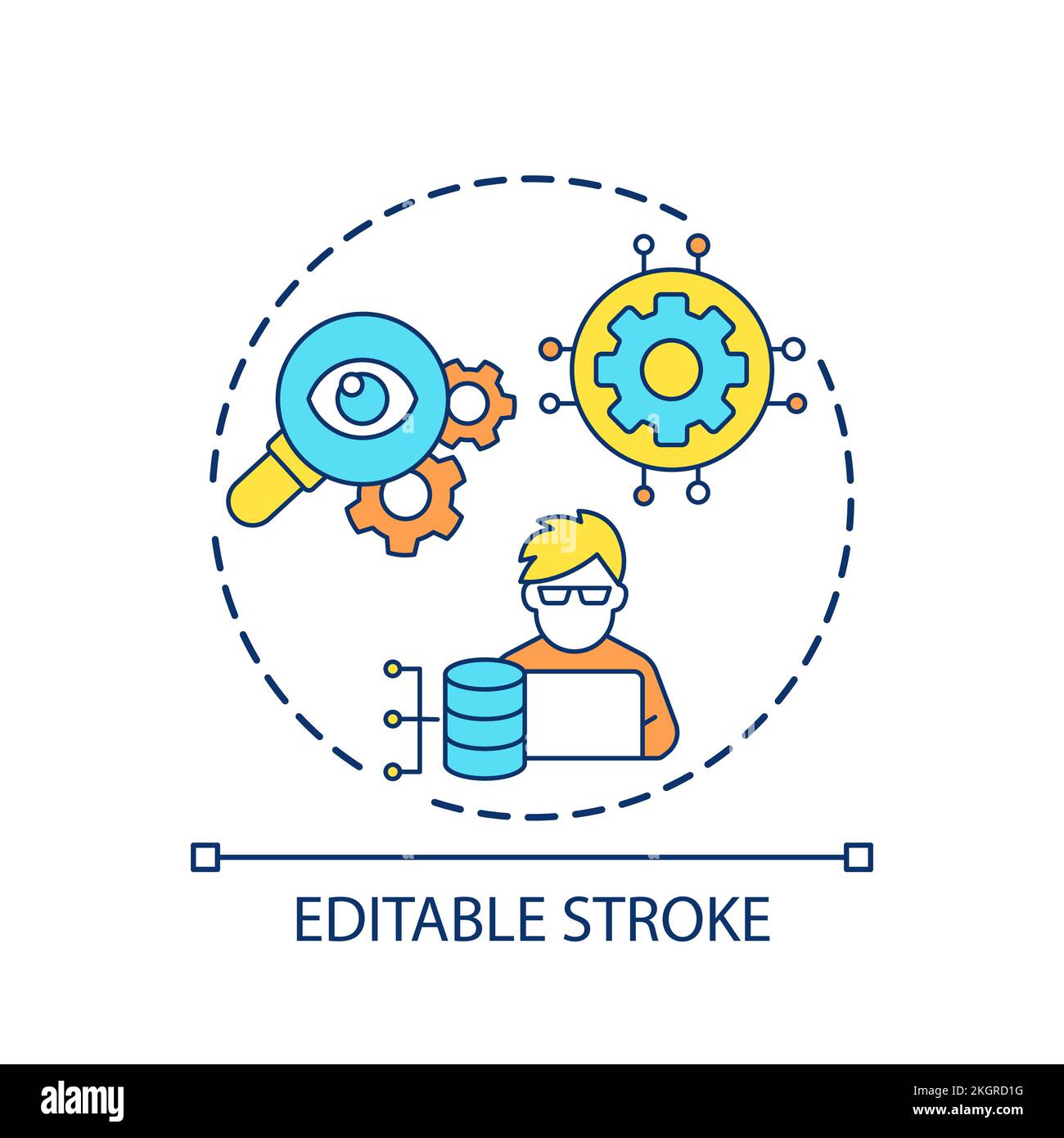Database Master Concept Icon Stock Vector Image And Art Alamy