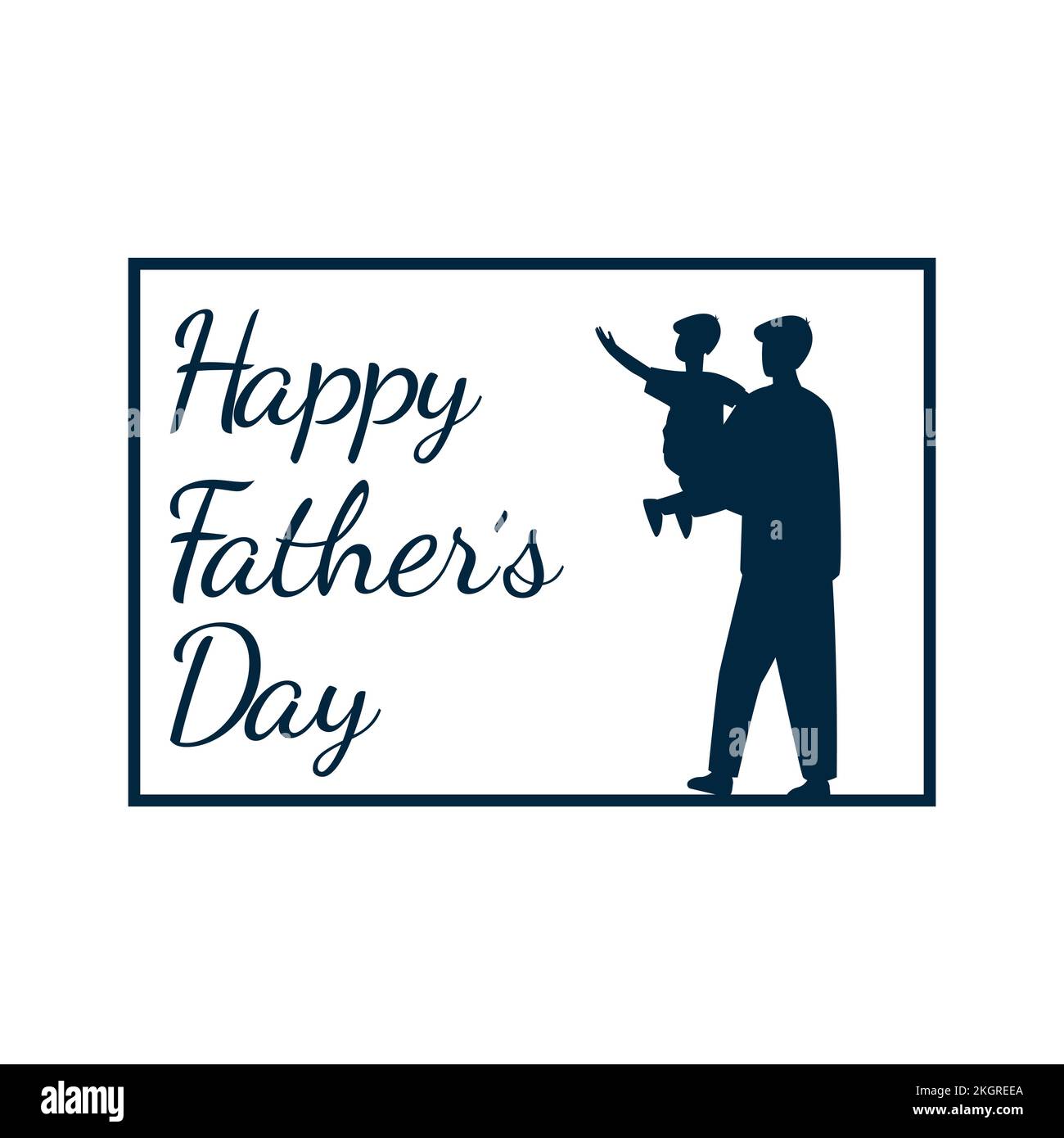 Happy Fathers Day Vector illustration with beautiful black text effect ...