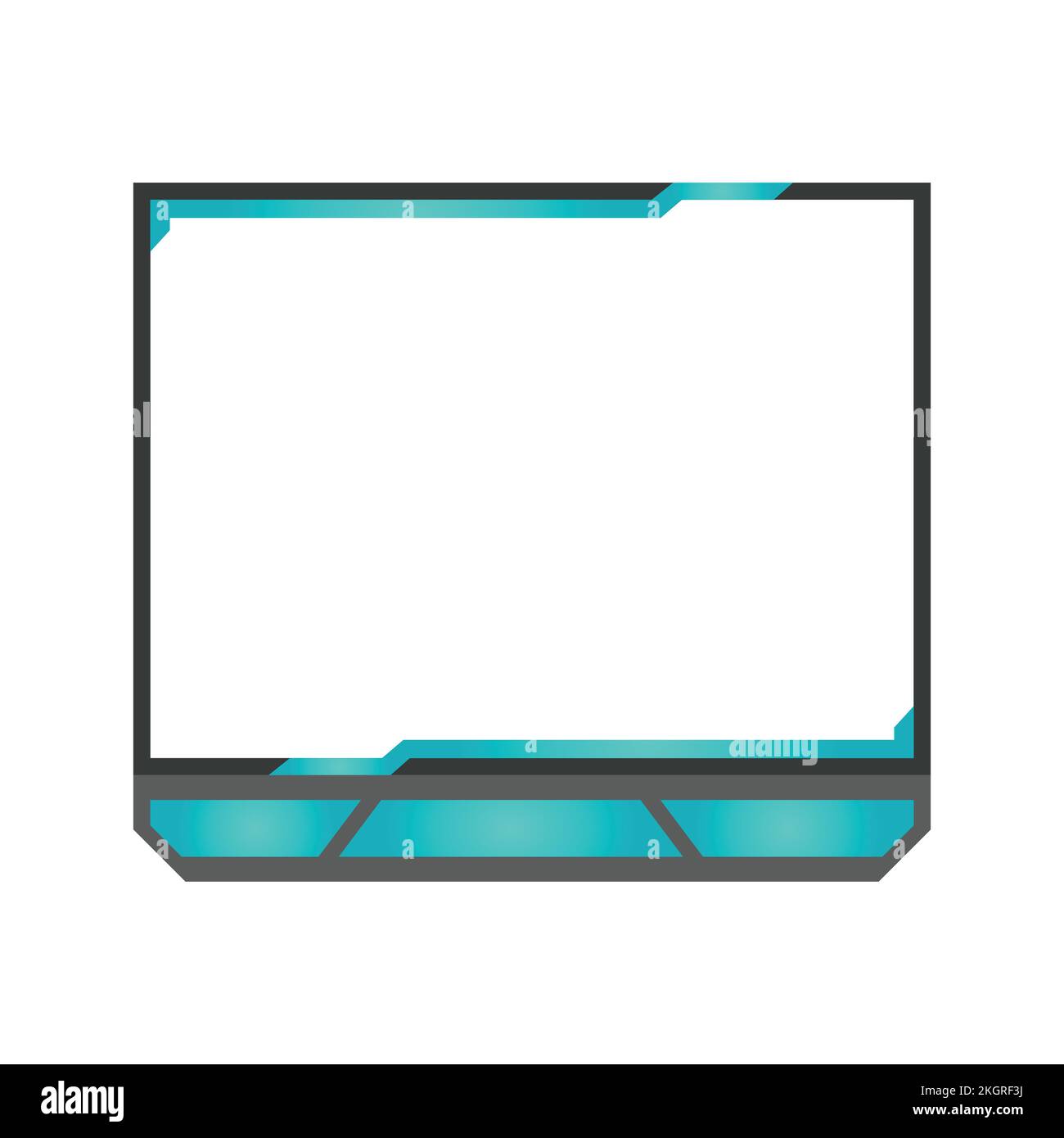 Gaming Overlay vector illustration for gamers, Blue shade Gaming ...