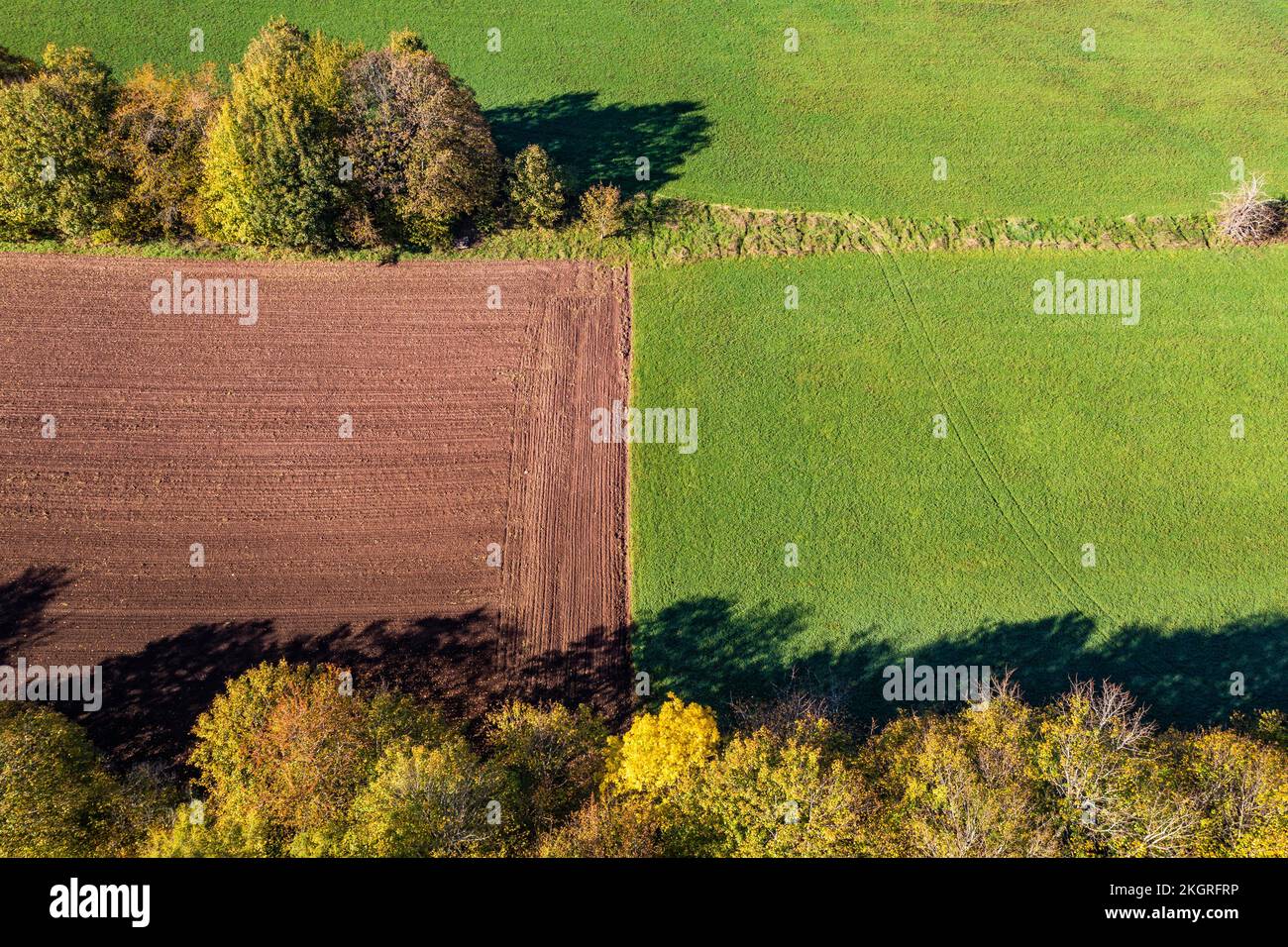 Autumn fields aerial hi-res stock photography and images - Alamy
