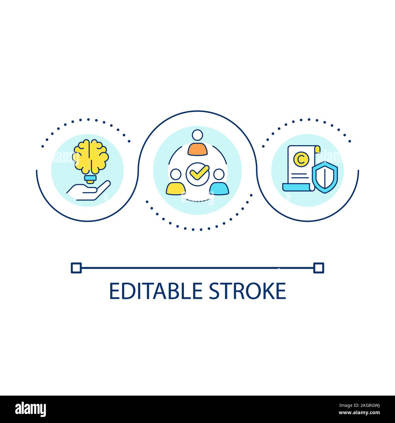 Intellectual property rights loop concept icon Stock Vector Image & Art ...