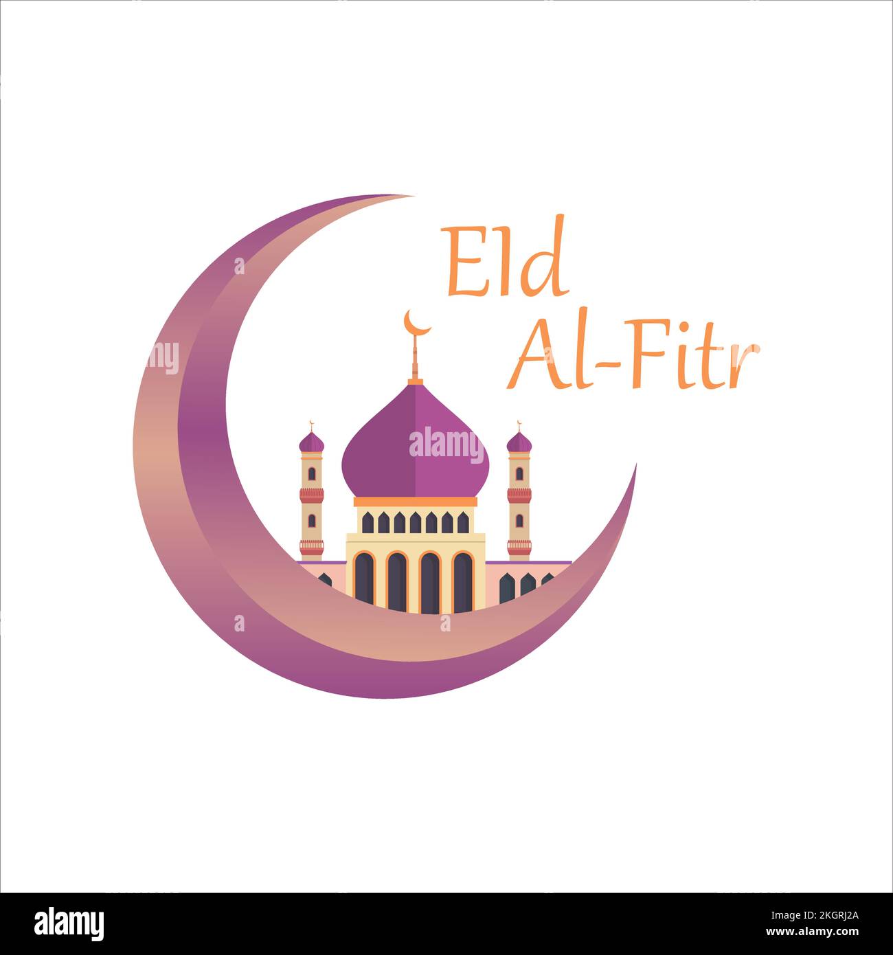 Beautiful Eid Al-Fitr Mubarak with golden text effect, Holy festival of ...