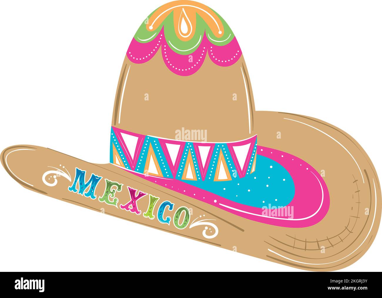 Isolated traditional mexican hat sketch icon Vector Stock Vector Image ...