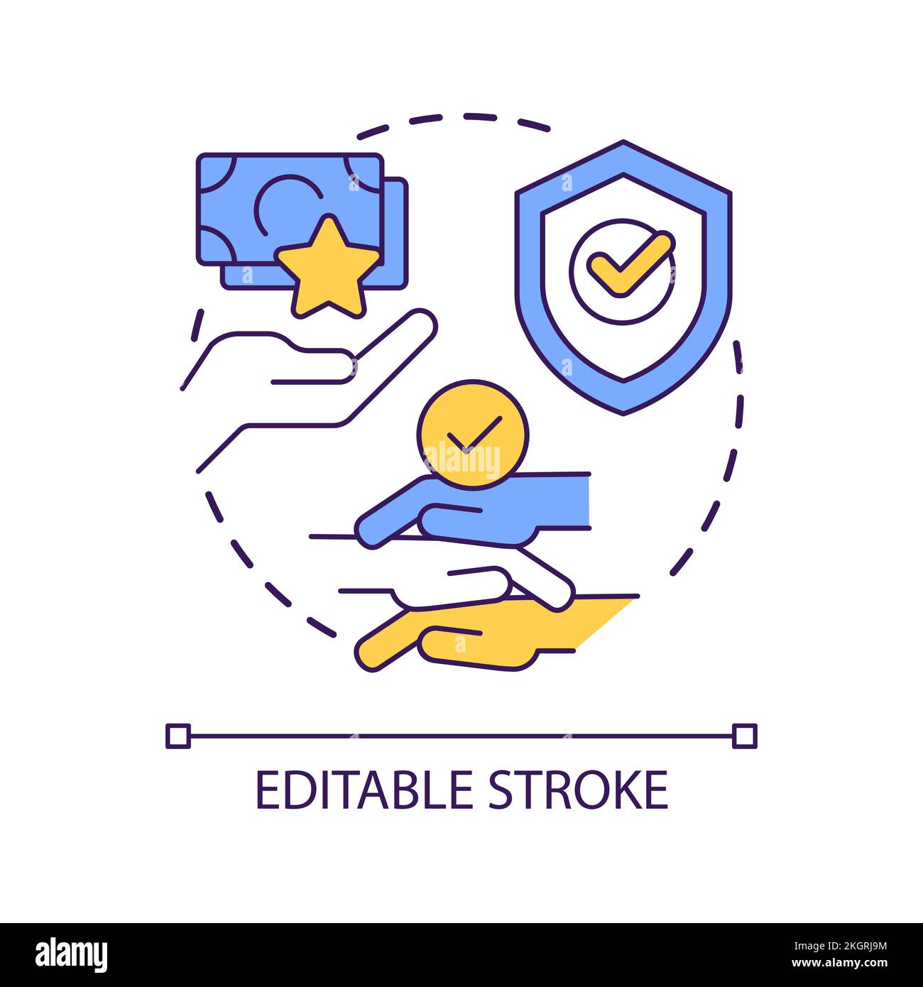 Wellbeing economy principles concept icon Stock Vector Image & Art - Alamy