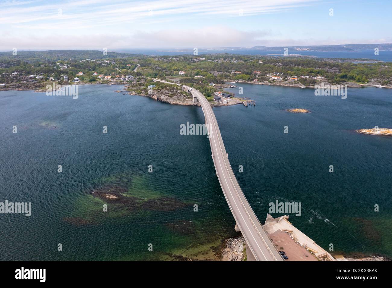 Sweden, Vastra Gotaland County, Marstrand, Aerial view of Instobron ...