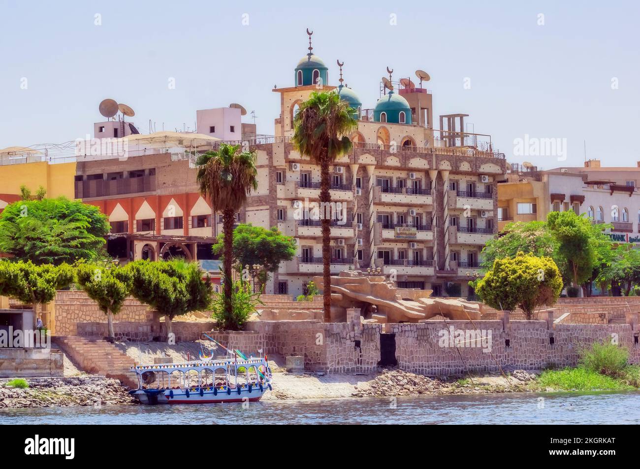 Bank nile river city buildings background hi-res stock photography and ...