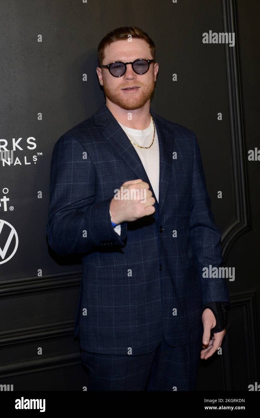 November 22, Mexico City, Mexico: Saul Alvarez ‘El Canelo’ attends the ...