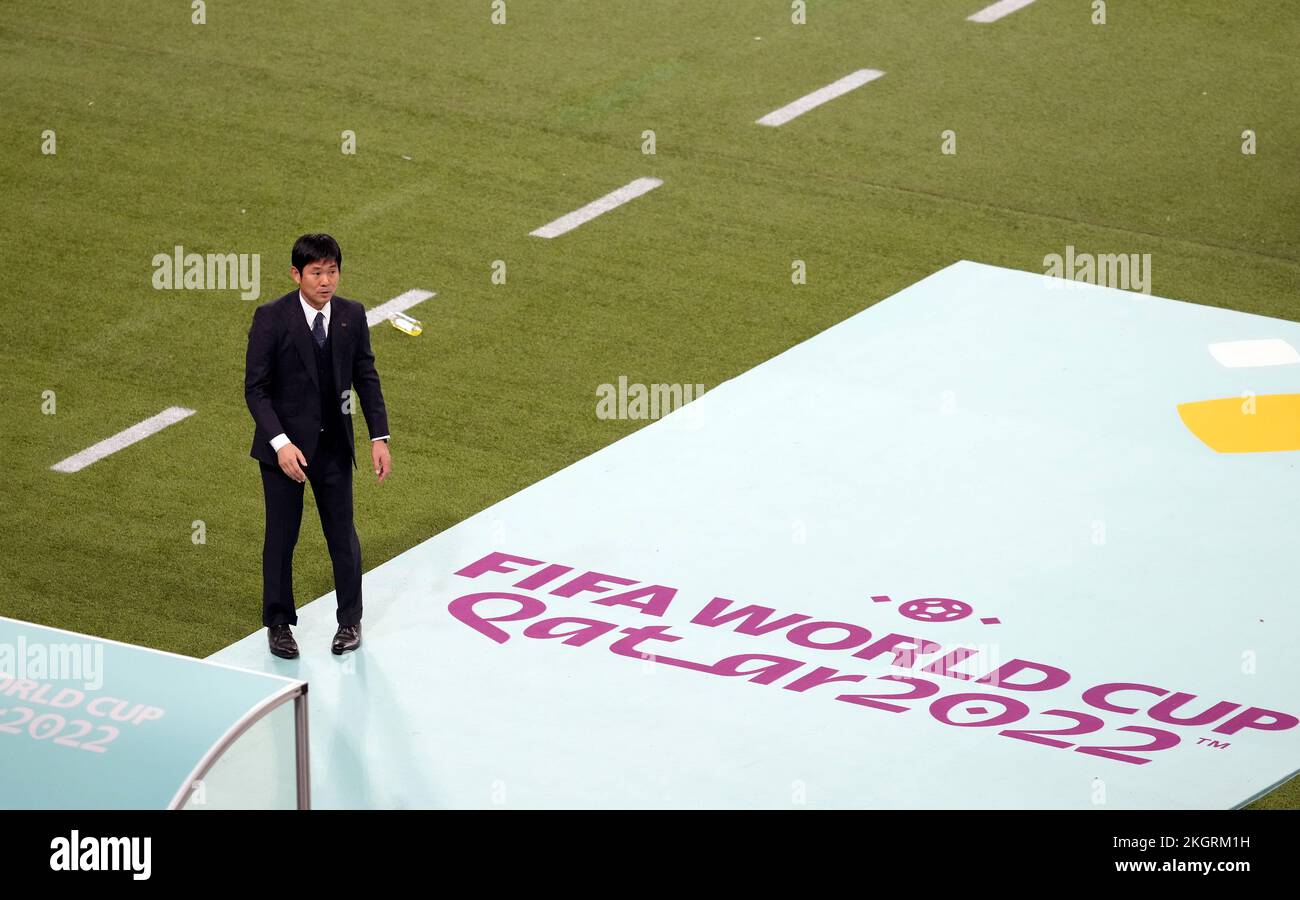 Japan manager Hajime Moriyasu after the FIFA World Cup Group E match at ...