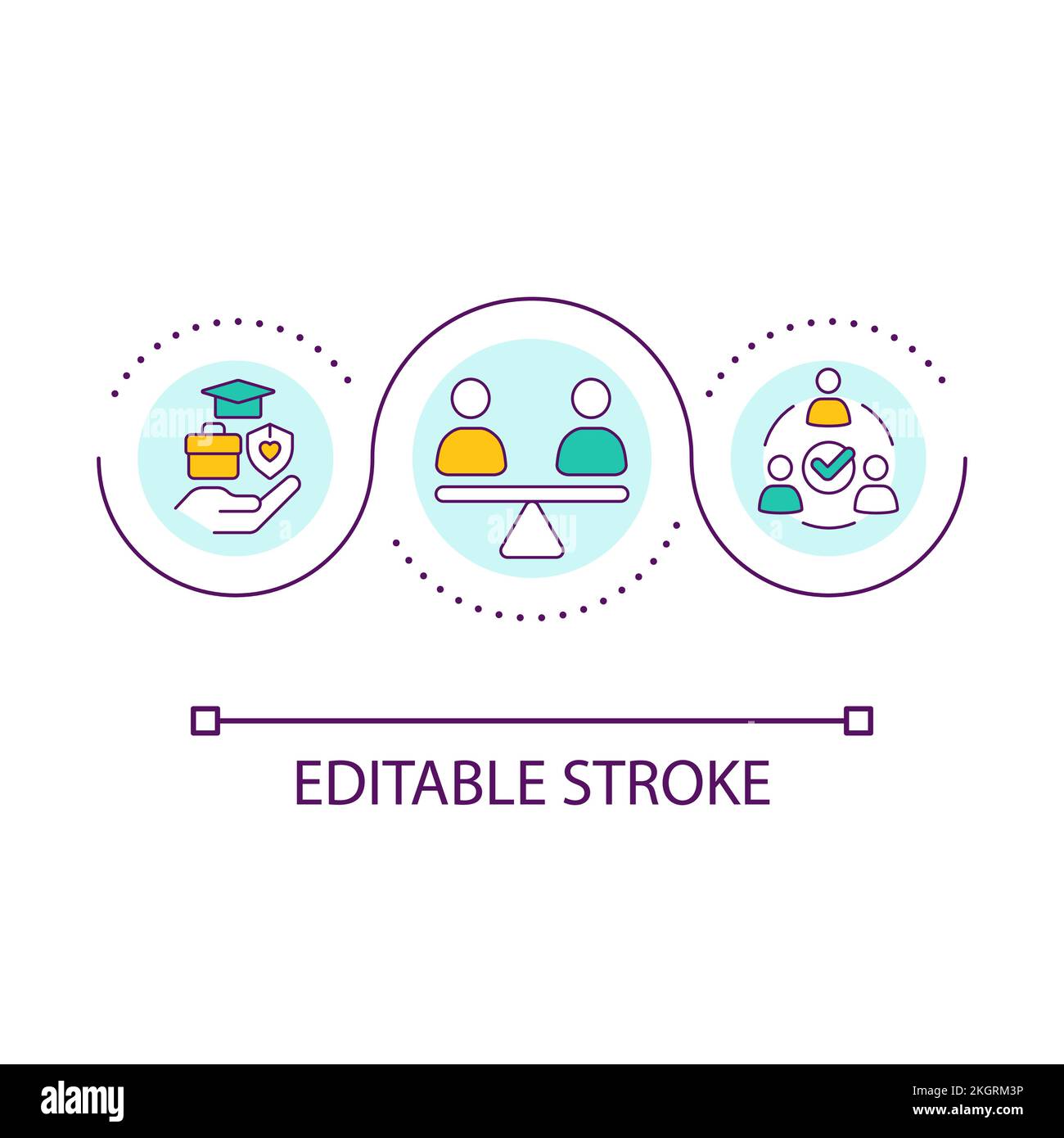 Social inclusion loop concept icon Stock Vector Image & Art - Alamy