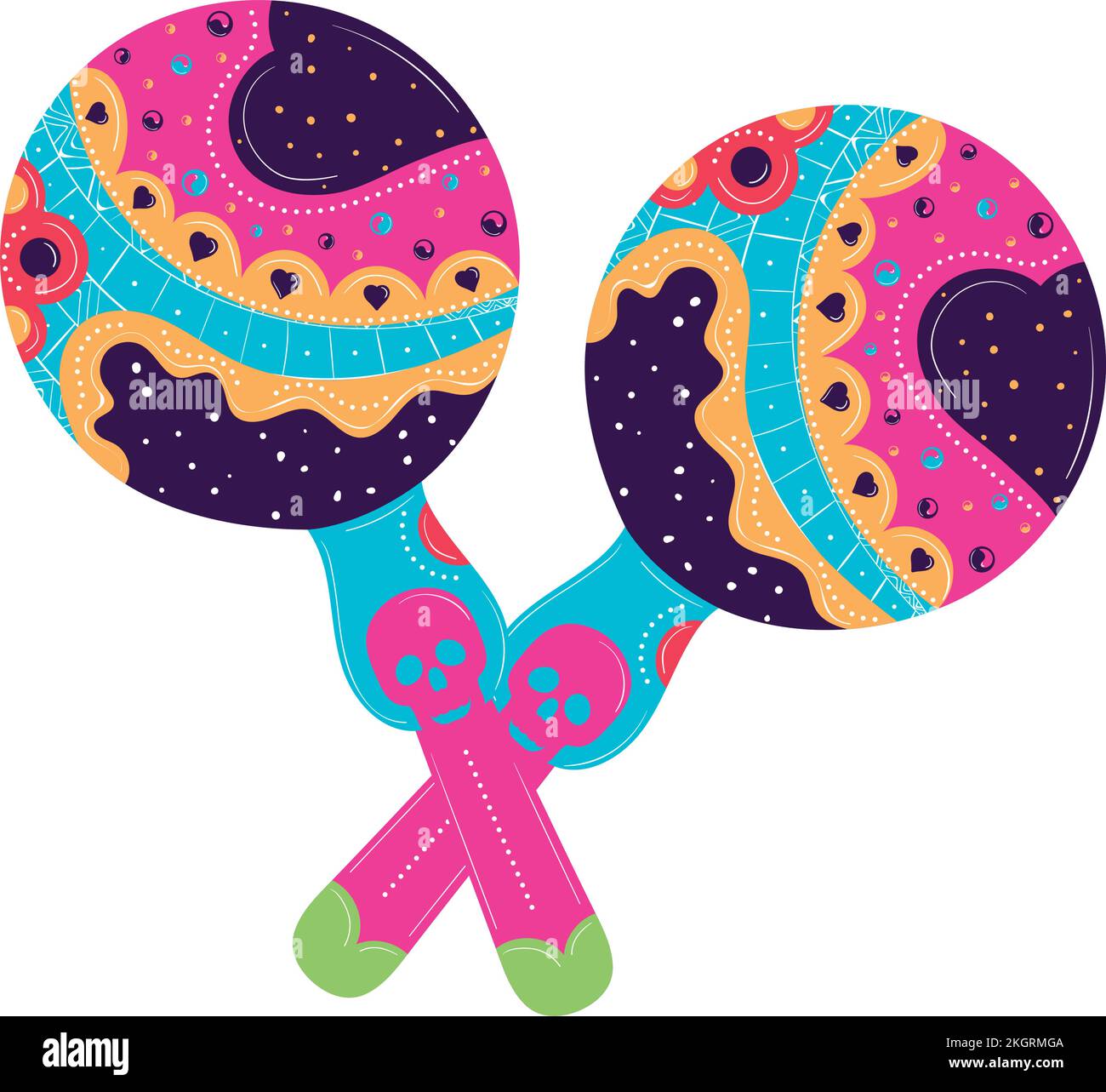 Isolated colored traditional mariachi maracas icon Vector Stock Vector ...