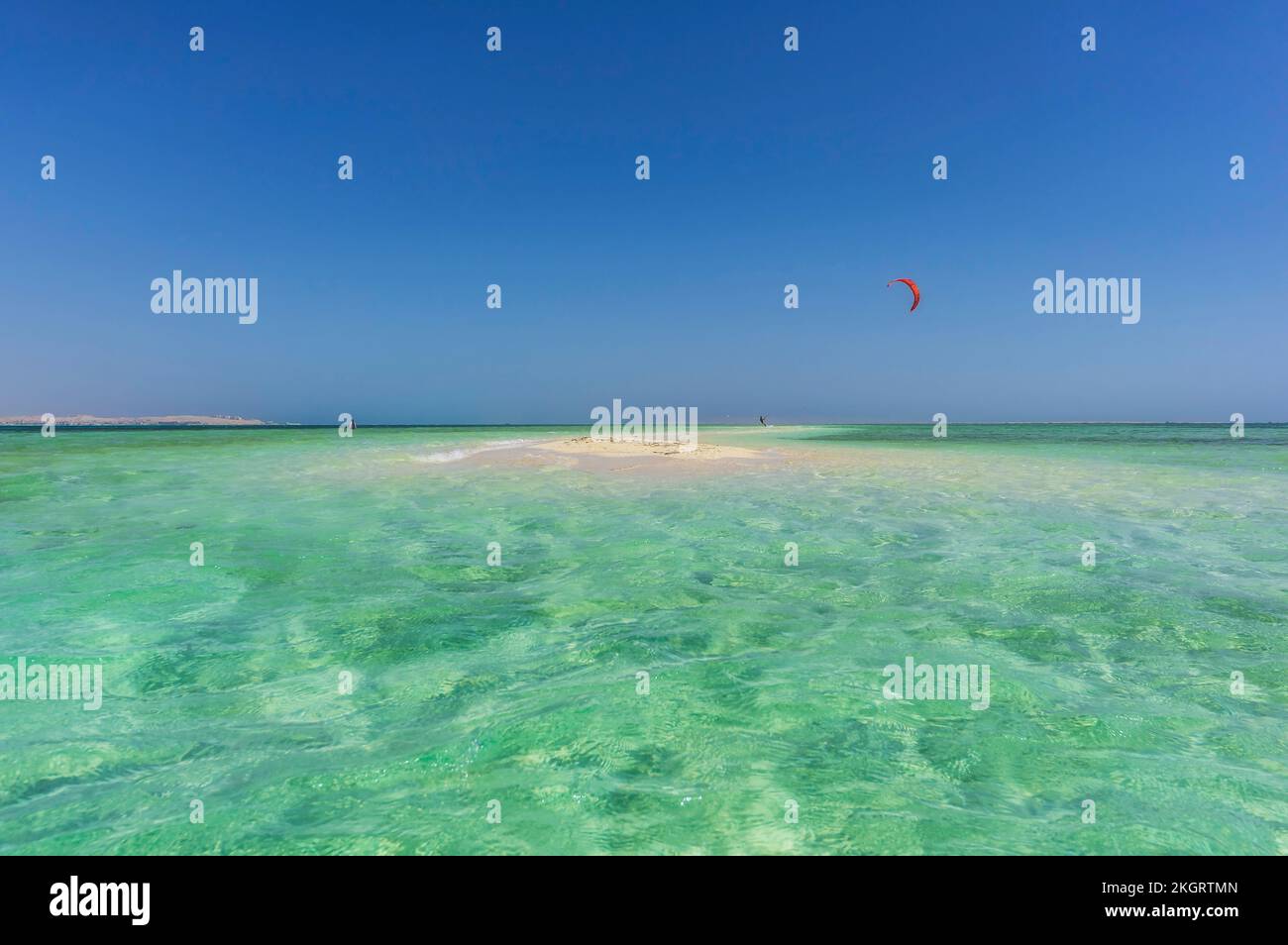 Egypt, Red Sea Governorate, Hurghada, Turquoise waters of Red Sea with ...