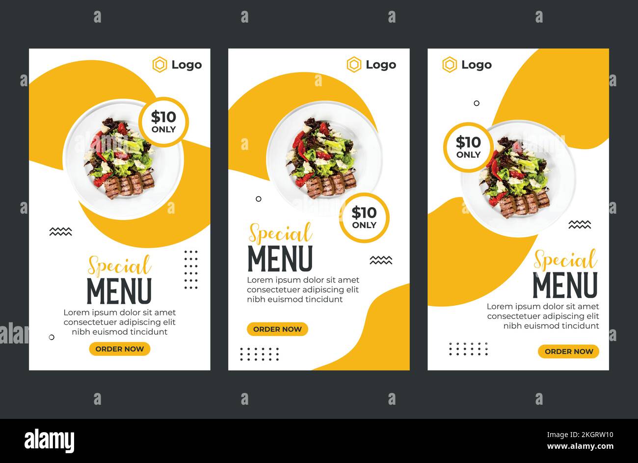 special restaurant menu social media story template collection, Social ...