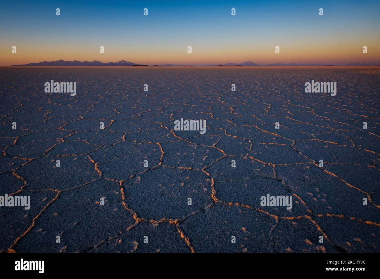 Salar De Uyuni Bolivia Poligonal Formations On The Surface Of The