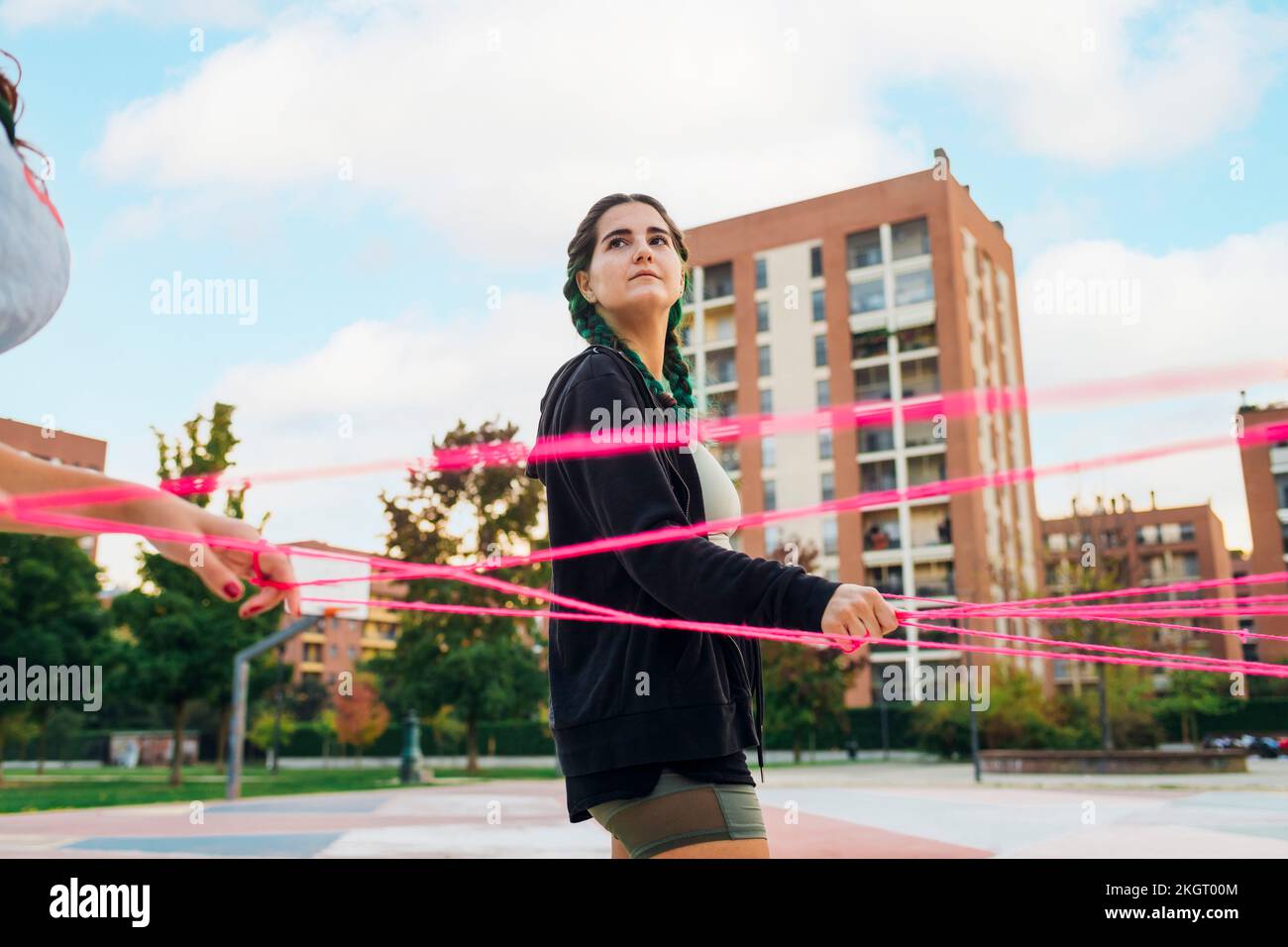 String pink hi-res stock photography and images - Alamy