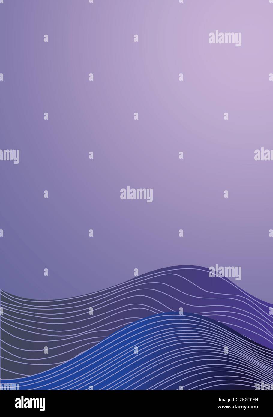 A vertical simple background of wavy lines on a gradient background ...