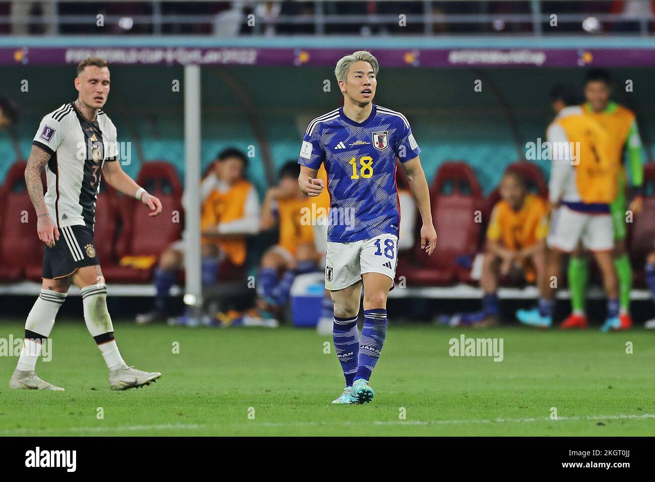 Takuma Asano do Japão during the Qatar 2022 World Cup match, group E ...