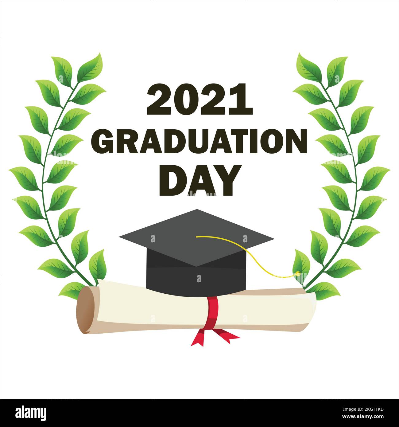 Graduation day special vector for 2021 students beautiful black text ...