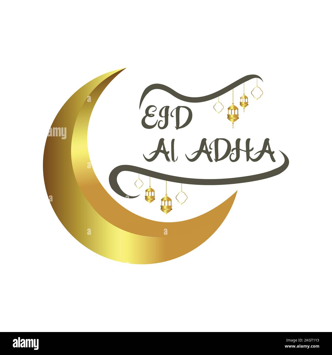 Happy Eid Al Adha Muslim festival celebration. Eid Al Adha calligraphy ...