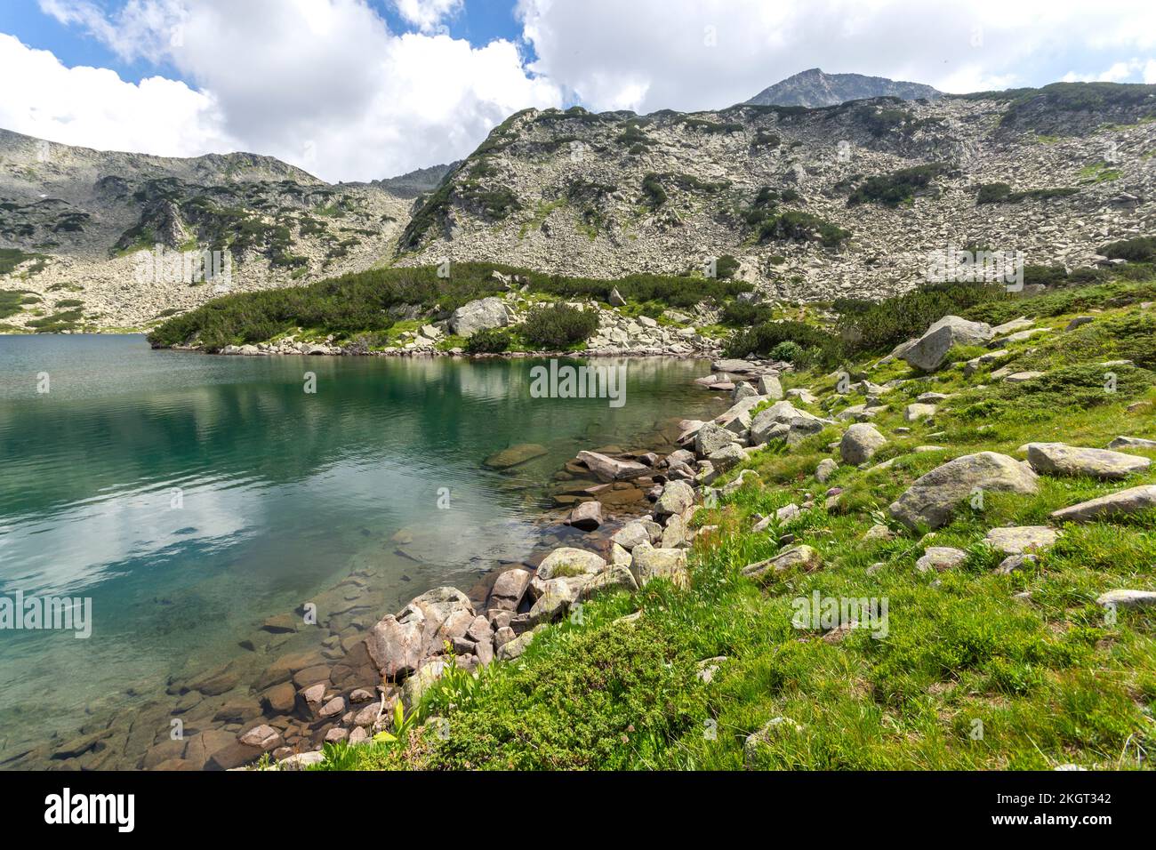 Amazing landscape of The Long Lake, Pirin Mountain, Bulgaria Stock ...