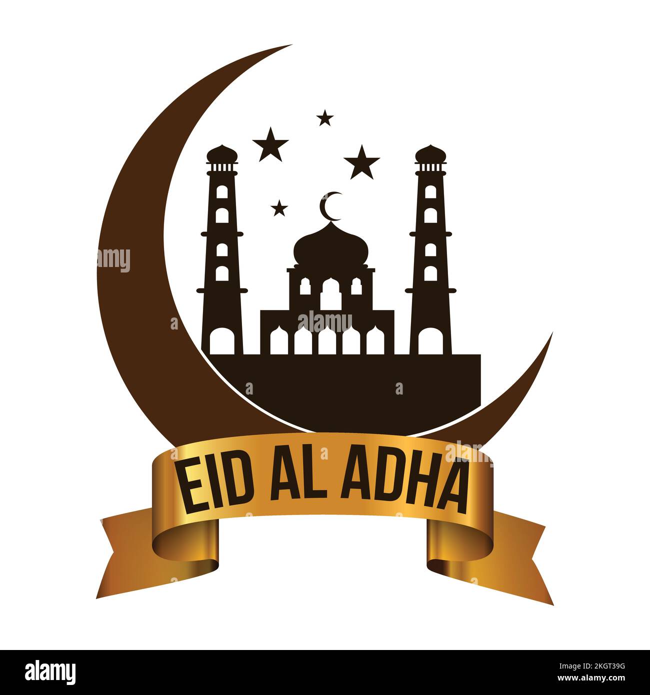 Happy Eid Al Adha Muslim festival celebration. Eid Al Adha calligraphy ...